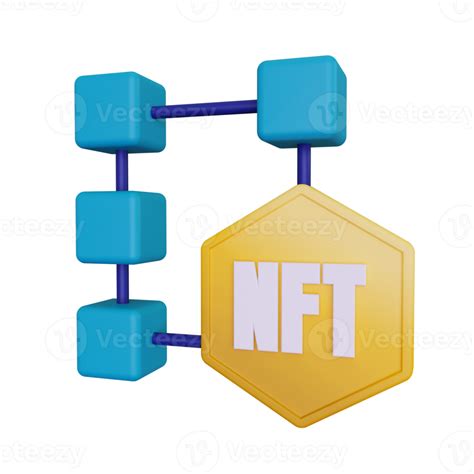 3d Nft Blockchain Concept Illustration 10873252 Png