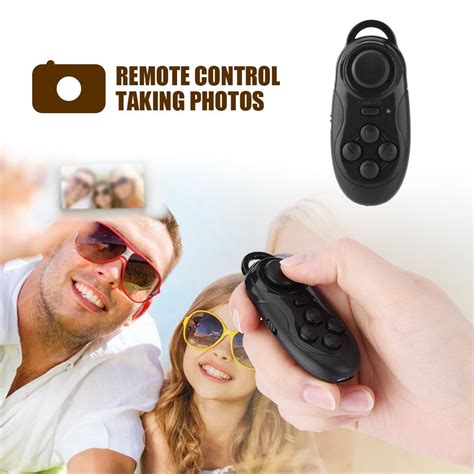 Zopsc Mini VR Remote Controller Wireless Bluetooth Gamepad Selfie Timer Joystick Support
