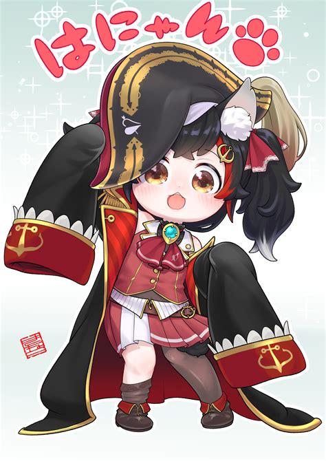 Houshou Marine Ookami Mio And Houshou Marine Hololive Drawn By Kineko Danbooru