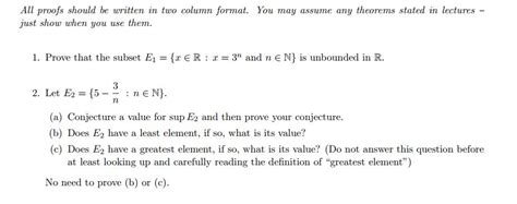 solved all proofs should be written in two column format