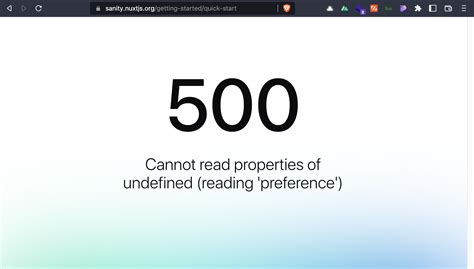 Getting Started Page In Unavailable · Issue 535 · Nuxt Modulessanity · Github