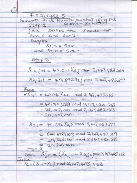 radom number generation combined linear congruential generators 1 pdf