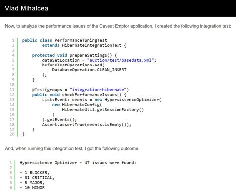 vlad mihalcea on linkedin hibernate application performance tuning