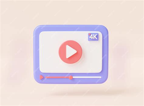 브라우저 재생 버튼 아이콘의 4k 비디오 플레이어 소셜 미디어 아이콘 라이브 디지털 스트림 멀티미디어 플레이어 온라인 비디오