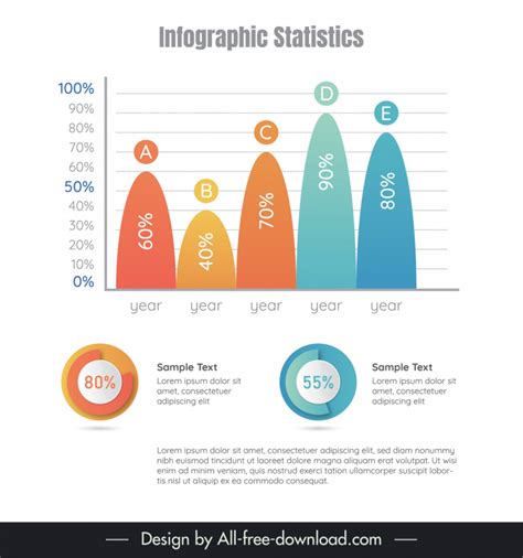 Company Infographic Cartoon Staffs Chart Elements Vectors Graphic Art Designs In Editable Ai