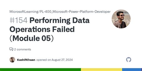 Performing Data Operations Failed Module 05 · Issue 154 · Microsoftlearningpl 400microsoft