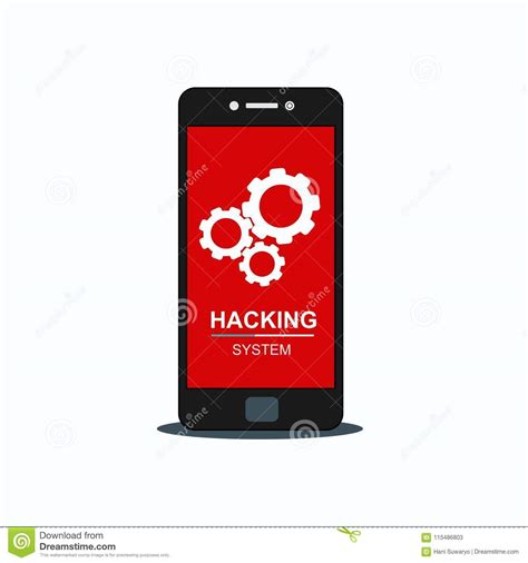 Alert Notification On Smartphone Vector Malware Concept Spam Data Fraud Internet Error Stock