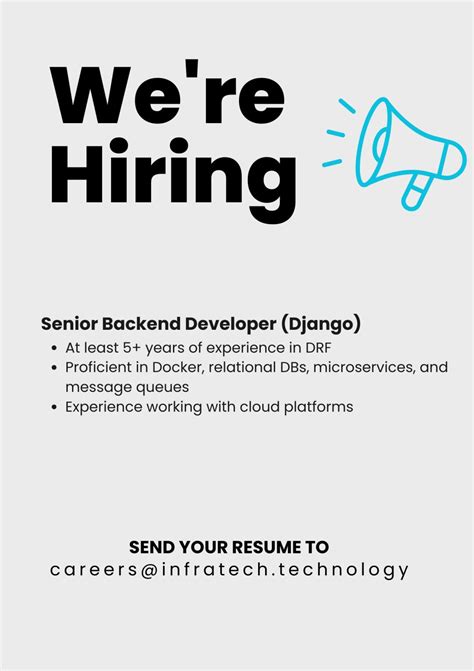 Hiring Seniorbackenddeveloper Pythonjobs Backenddeveloper