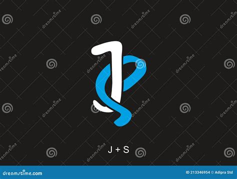Js首写字母白色和蓝色 向量例证 插画 包括有 查出 要素 典雅 创造性 最小 抽象 图标 213346954