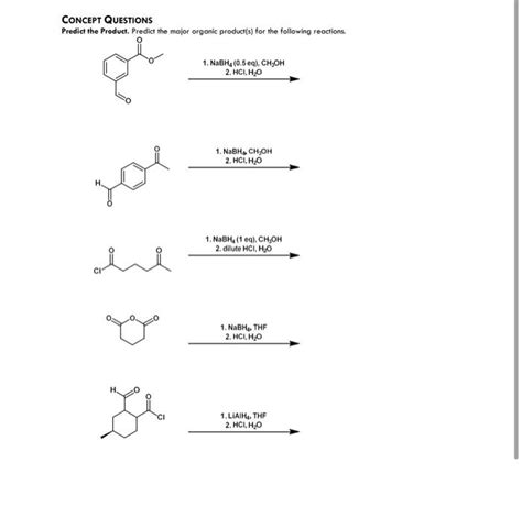 Solved Concept Questions Predict The Product Predict The