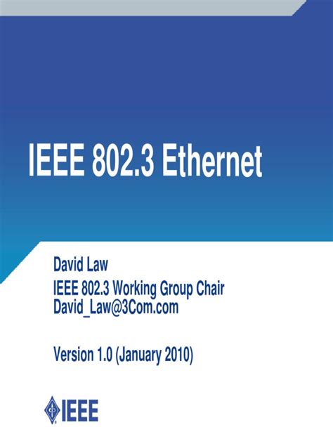 Ieee 802d3 Ethernet Download Free Pdf Computer Network Physical Layer Protocols