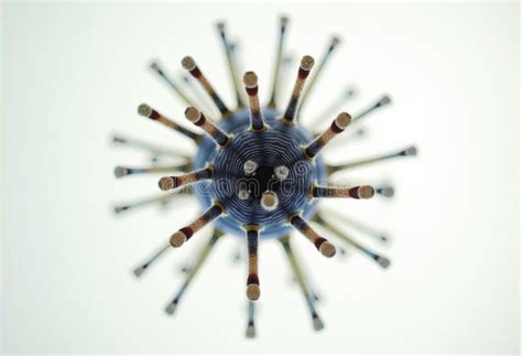 Spherical Spiral Virus Bacteria On The Background Stock Illustration Illustration Of