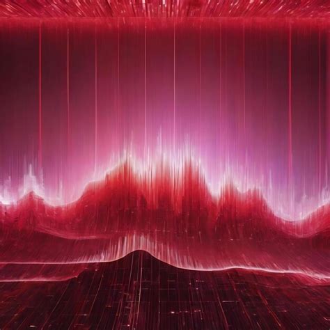 Premium Ai Image Abstract Composition Of Red Waveforms Against A White Digital Background