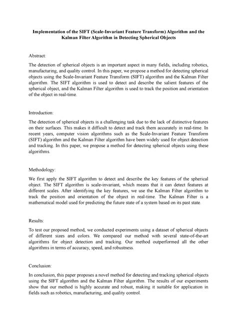 Implementation Of The Sift Scale Invariant Feature Transform