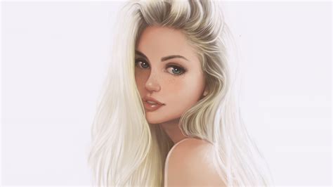 Картинки девушка портрет арт обои 2560x1440 картинка №314440