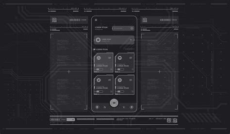 Premium Vector Game Ui Screen Abstract Digital Technology Ui Ux Futuristic Hud Fui Virtual