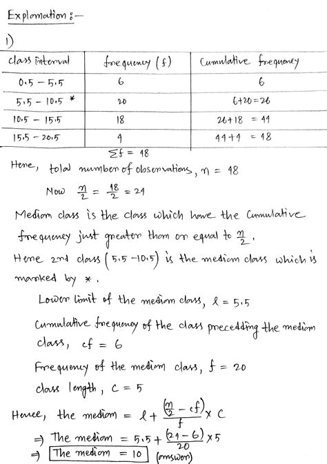 [solved] Find Group Median Class Interval Frequency Course Hero