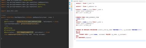 Spring Boot Jpa Prodecure View