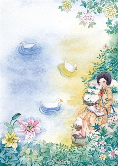 水彩插畫 卞之琳 斷章 每日頭條