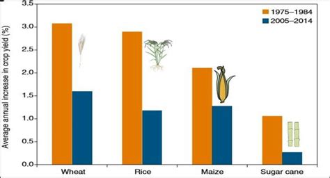 Comparison Between Average Annual Yield Increase In Crop Yield