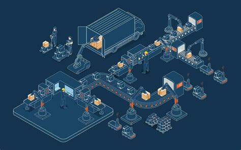 Automated Warehouse Robots And Smart Warehouse Technology Concept With Agv Robots Warehouse