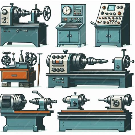 Lathe Machine Vector Illustration Premium Ai Generated Vector
