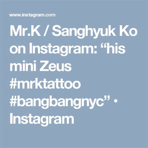 Mini Zeus Tattoo By Mrk On Instagram