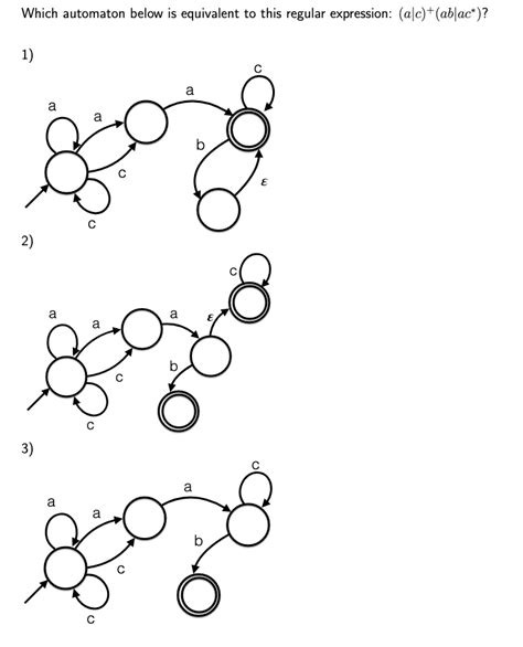 Solved Which Automaton Below Is Equivalent To This Regular