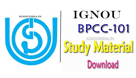 IGNOU BPCC Study Material Download BAPCH EBook