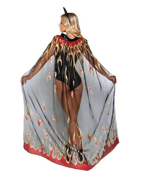 Flame Devil Cape With Devil Horns Order★ Karneval Universe