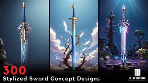 Illusion Ink 300 Stylized Sword Concept Designs 4k