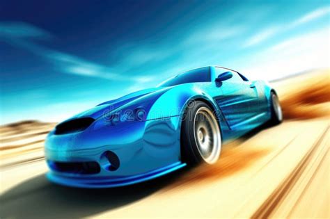 The Prototype Car Blasting Through The Curves Of The Track The Driver Fiercely Hugging The