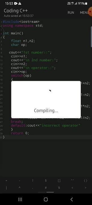 Calculator In Cpp Shorts Education Ytshorts Learning Programming Youtube