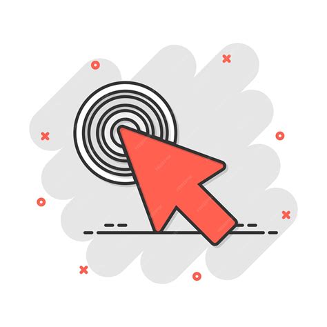 Premium Vector Computer Mouse Cursor Icon In Comic Style Arrow Cursor Vector Cartoon