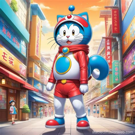 Doraemon Full Body Image Stable Diffusion Online