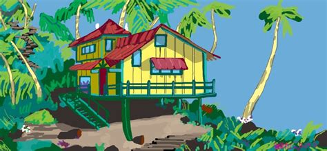 Here Is Lilo`s House From Lilo And Stitch Disney Artwork Old Disney