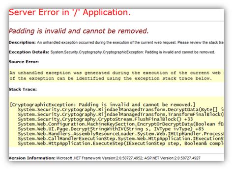 System Security Cryptography Cryptographicexception The Data Is Invalid