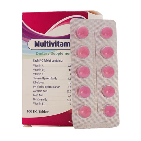 خرید و قیمت قرص مولتی ویتامین ایران دارو 100 عدد