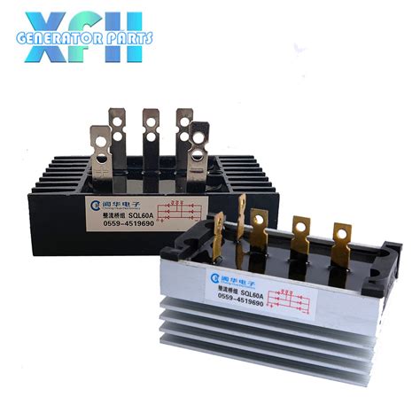 Three Phase Sql60a 60amp Generator Rectifier Aluminum Heatsink 60a Dio Xfh Generator Parts