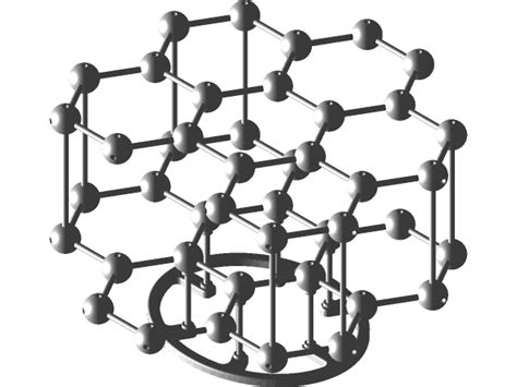 Graphite Structure 3d Model Chemical Graphite Crystal Structure