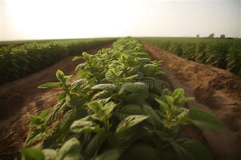 Stevia Rebaudiana Sweet Leaf Sugar Substitute Isolated On Field