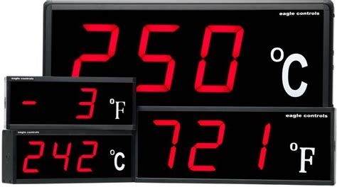 Large Digital Temperature Displays Industrial Eagle Controls