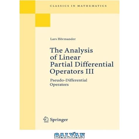 خرید و قیمت دانلود کتاب Analysis Of Linear Partial Differential Operators Iii Pseudo