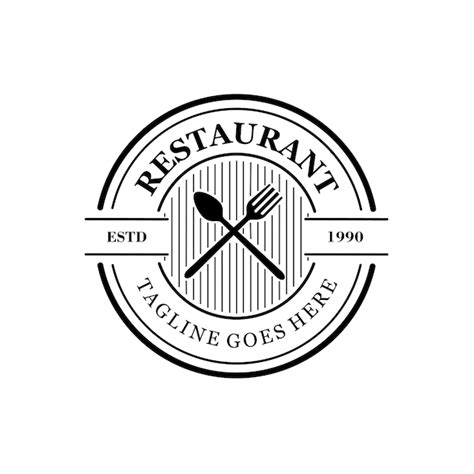 Diseño Logo Restaurante Vector Premium