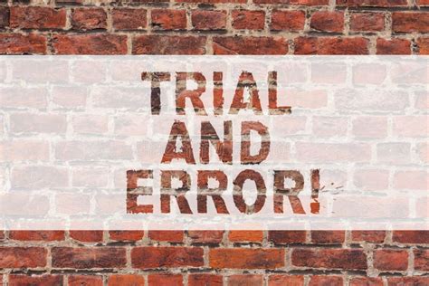 Handwriting Text Writing Trial And Error Concept Meaning Lear