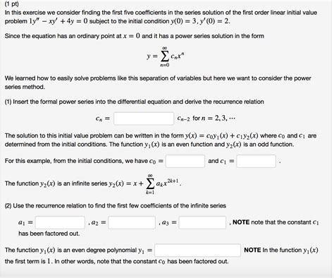 in this exercise we consider finding the first five