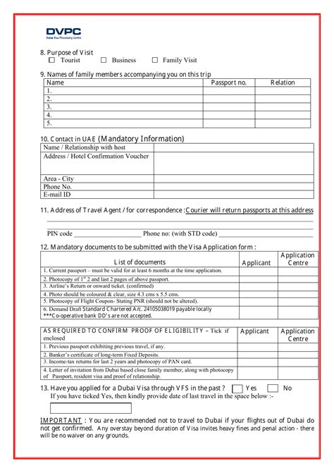 Dubai Visa Application Form Fill Out Sign Online And Download Pdf