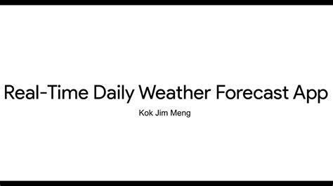 Video 📊 Jim Meng K On Linkedin Data Streamlit Weather Forecast Python Echarts