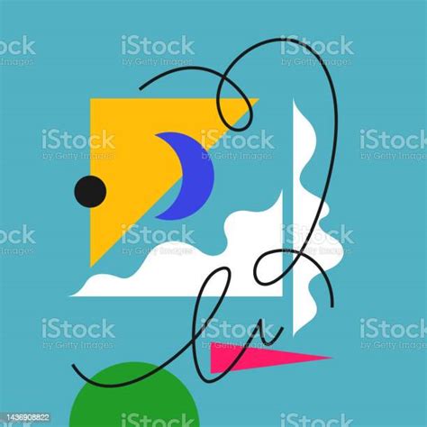 다양한 모양의 현대 기하학적 구성 디자인에 대한 일러스트레이션 추세 차트의 추상적 배경입니다 감각 지각에 대한 스톡 벡터 아트 및 기타 이미지 Istock